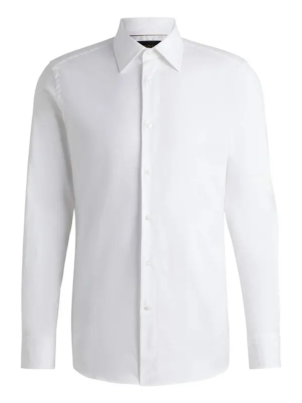 BOSS Stretch-cotton Slim Shirt - White