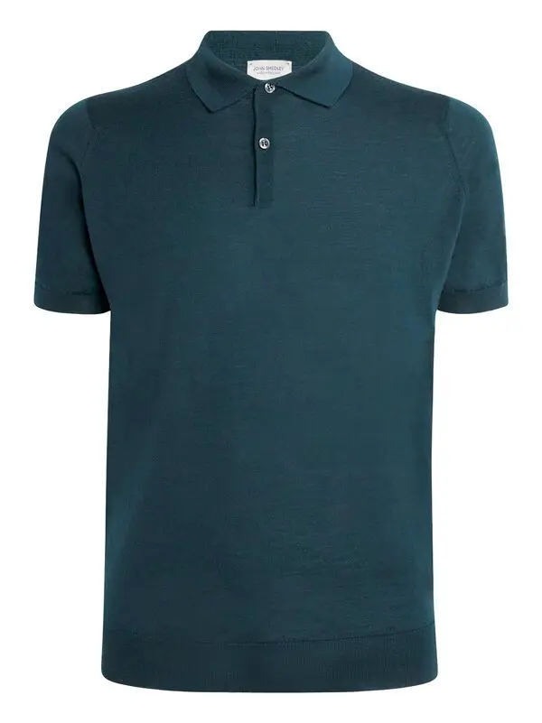 John Smedley Merino Wool Payton Polo Shirt - Green