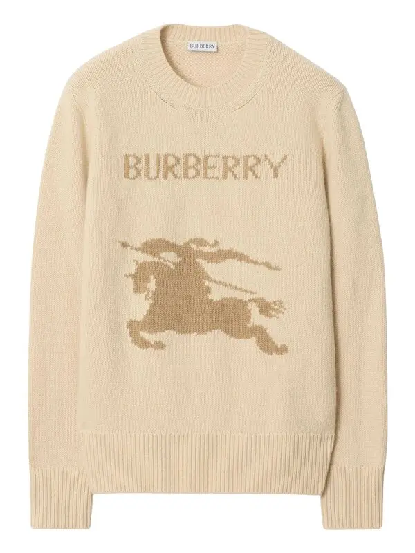 Burberry Wool-cashmere Ekd Sweater - Beige