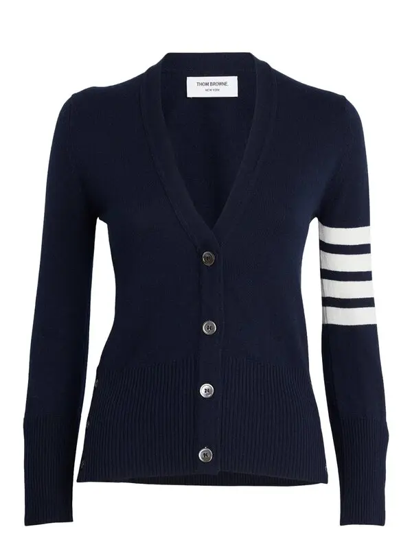 Thom Browne Cashmere 4-bar Cardigan - Navy
