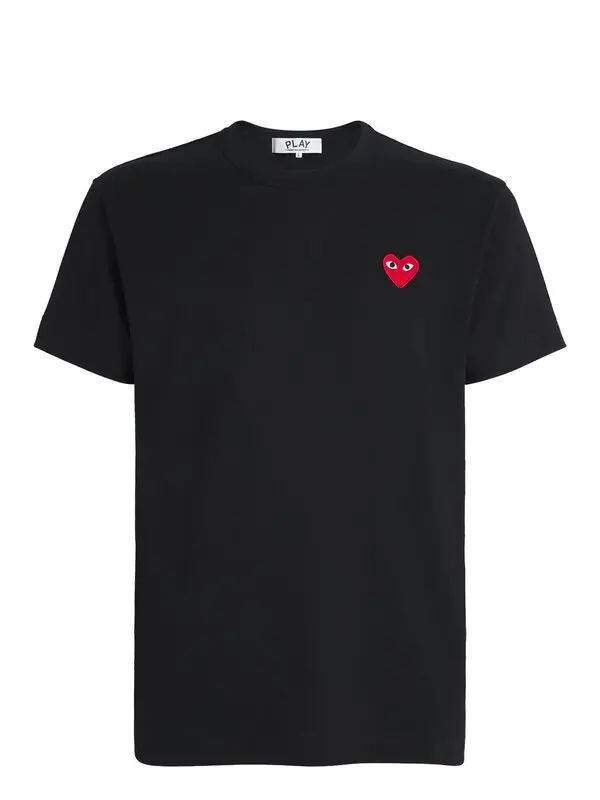 Play Comme Des Garcon Heart Logo T-shirt - Black