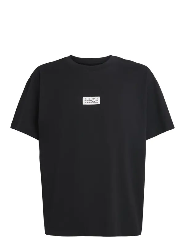 MAISON MARGIELA Cotton Numeric Tab T-shirt - Black