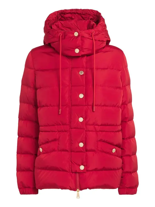 Max Mara Water-repellent Down Puffer Jacket - Red