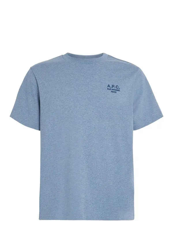 A.p.c. Cotton Logo T-shirt - Blue