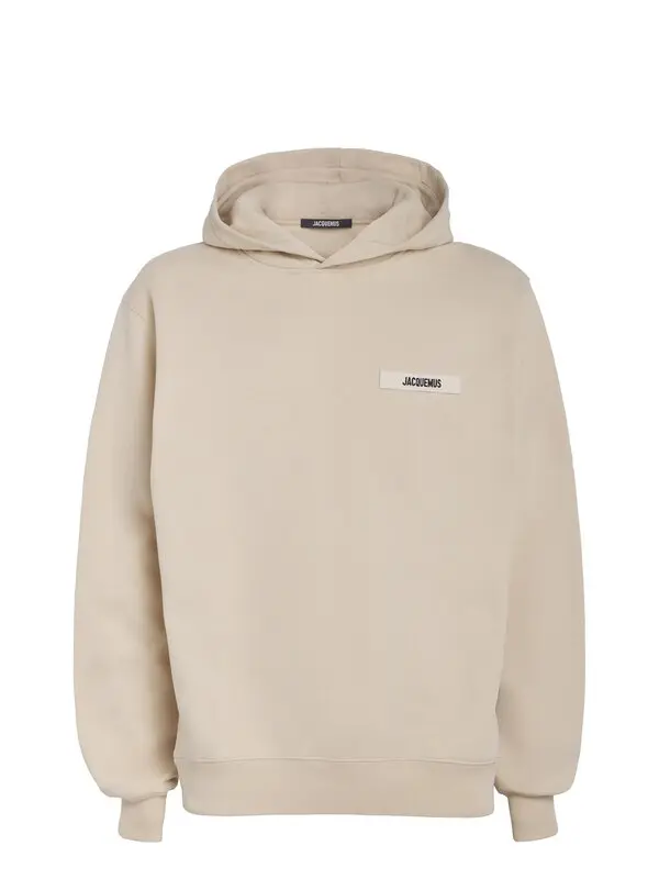 Jacquemus Grosgrain Logo Hoodie - Beige