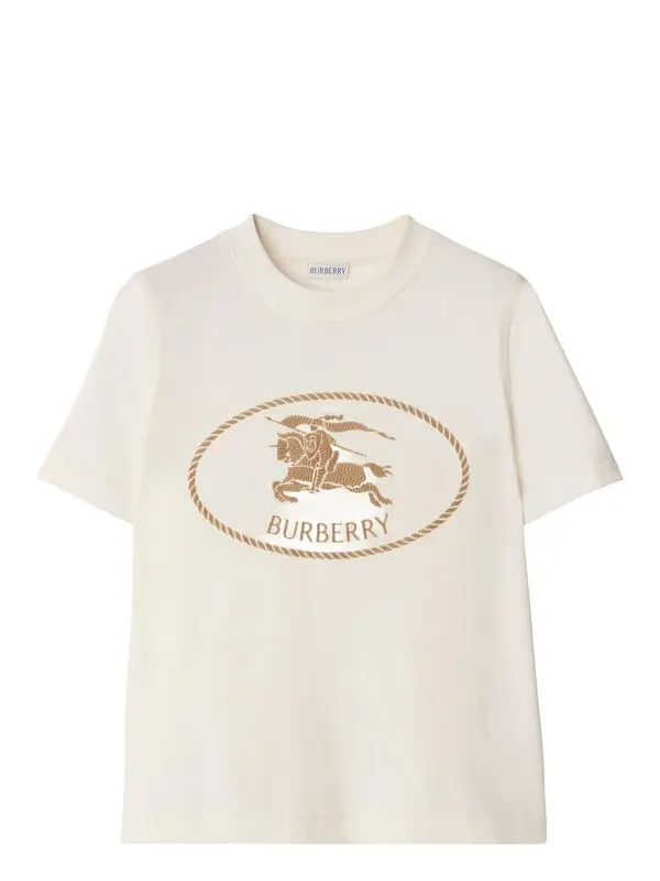 Burberry Equestrian Knight Design T-shirt - Ivory