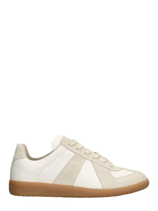 MAISON MARGIELA Leather-suede Replica Sneakers - Beige