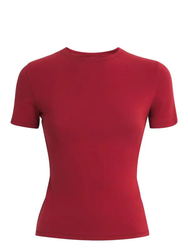 SKIMS Cotton Jersey T-shirt - Red