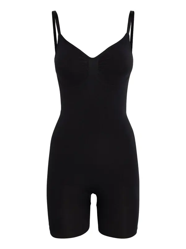 SKIMS Seamless Sculpt Mid-thigh Bodysuit - Black