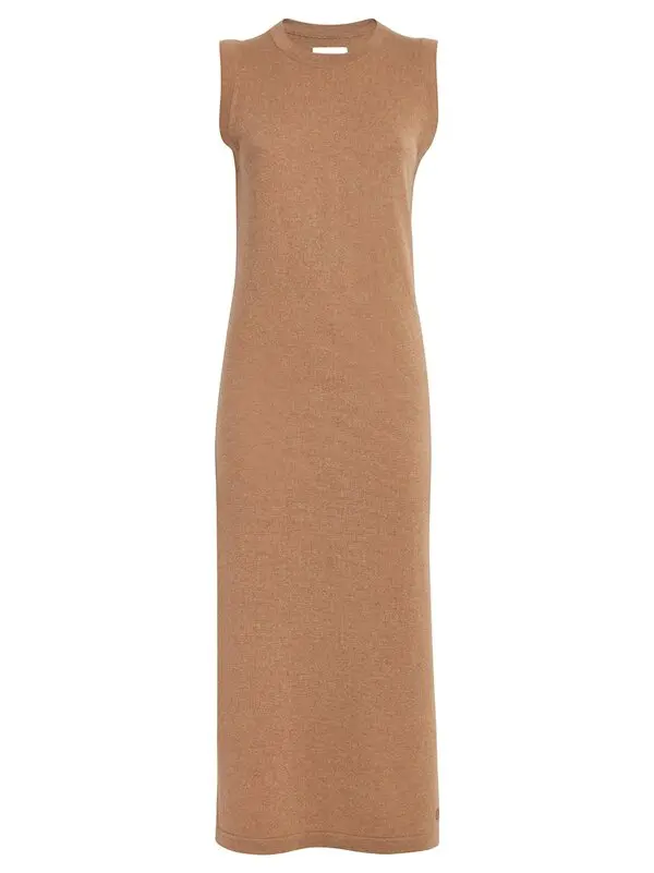 Harrods Cashmere Sleeveless Midi Dress - Ivory