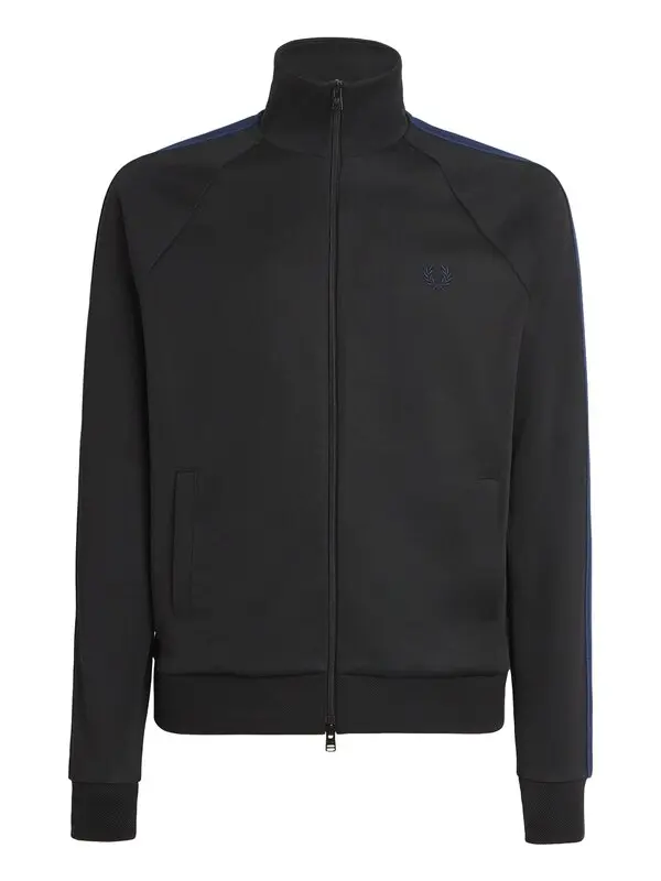 Fred Perry Contrast-tape Track Jacket - Black