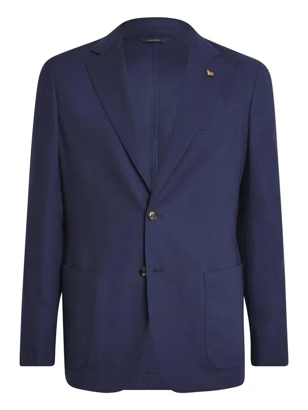 Colombo Worsted Cashmere Blazer - Blue