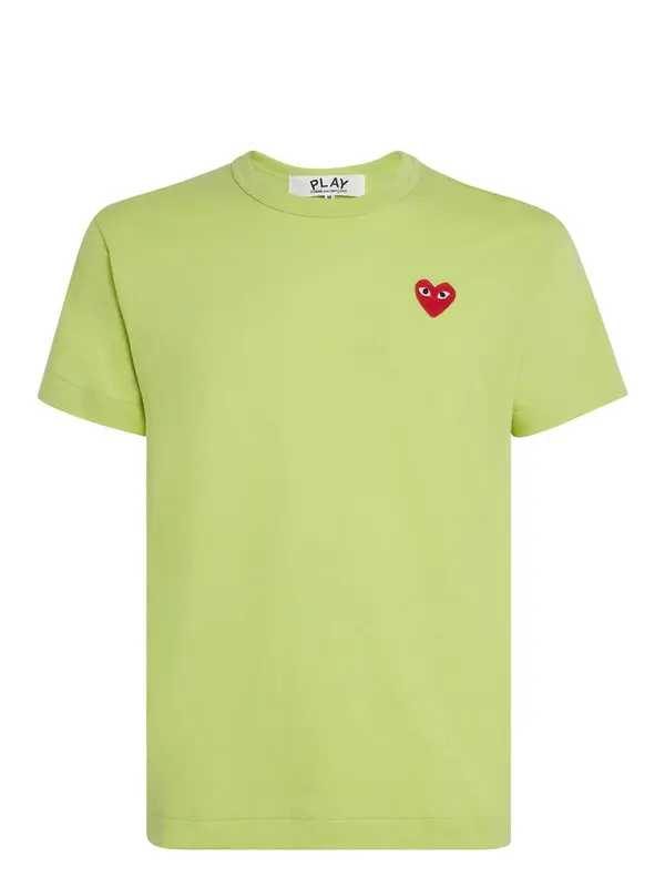 Play Comme Des Garcon Heart Logo T-shirt - Green