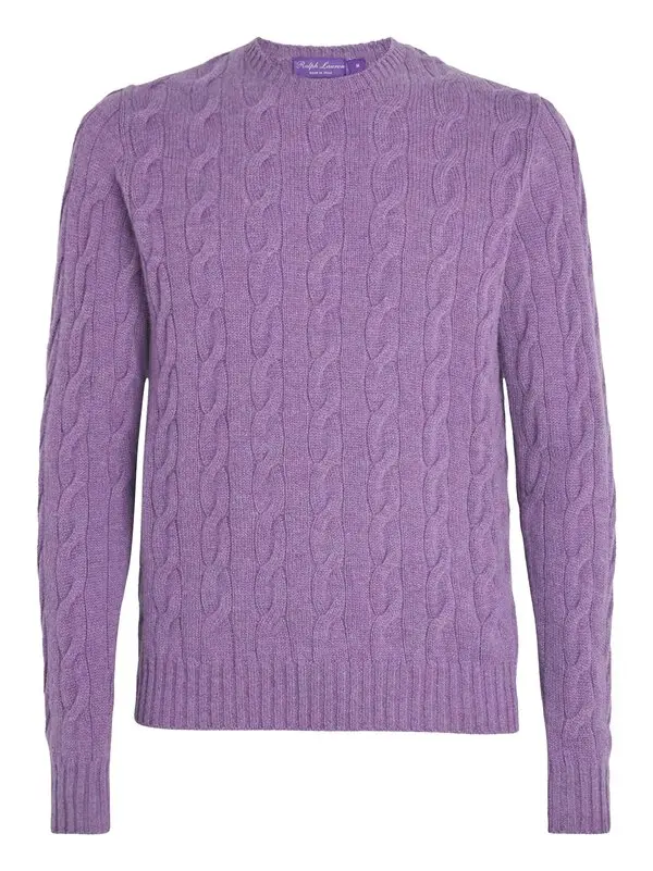 Ralph Lauren Purple Label Cashmere Cable-knit Sweater - Purple