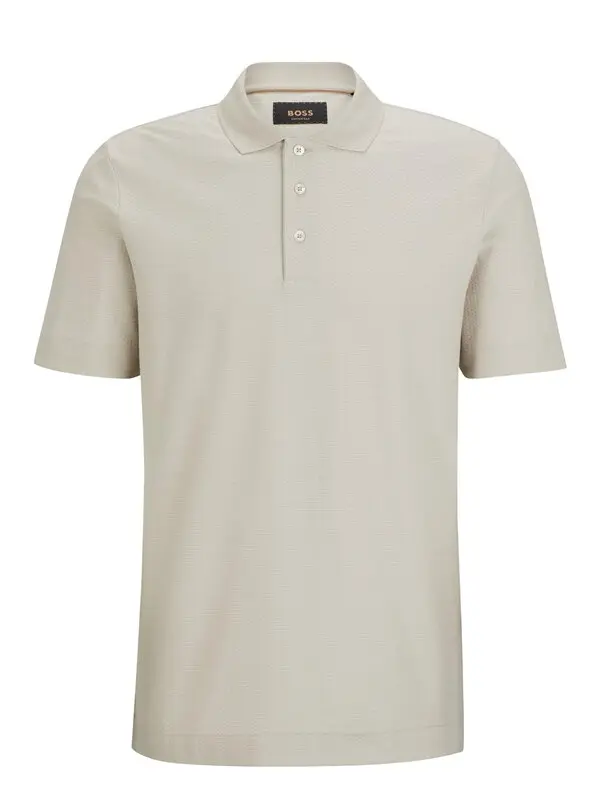 BOSS Cotton-silk Polo Shirt - Beige