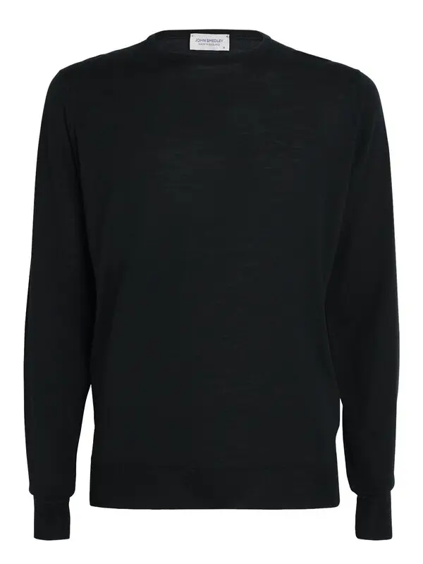 John Smedley Lundy Merino Wool Sweater - Black