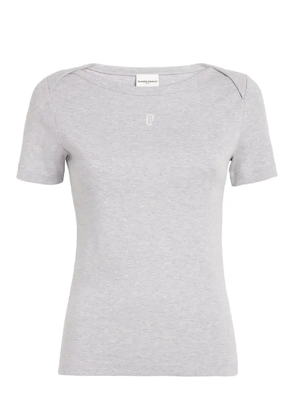 Claudie Pierlot Cotton Short-sleeve T-shirt - Grey