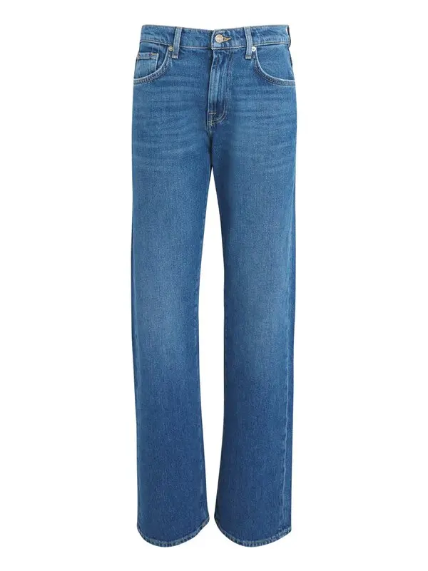 7 For All Mankind Tess High-rise Straight Jeans - Blue