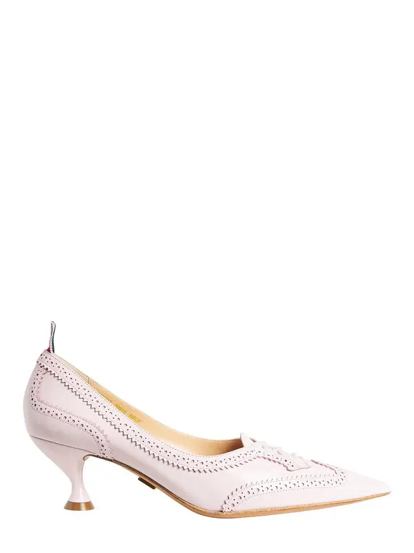 Thom Browne Patent Leather Wingtip Pumps - Pink