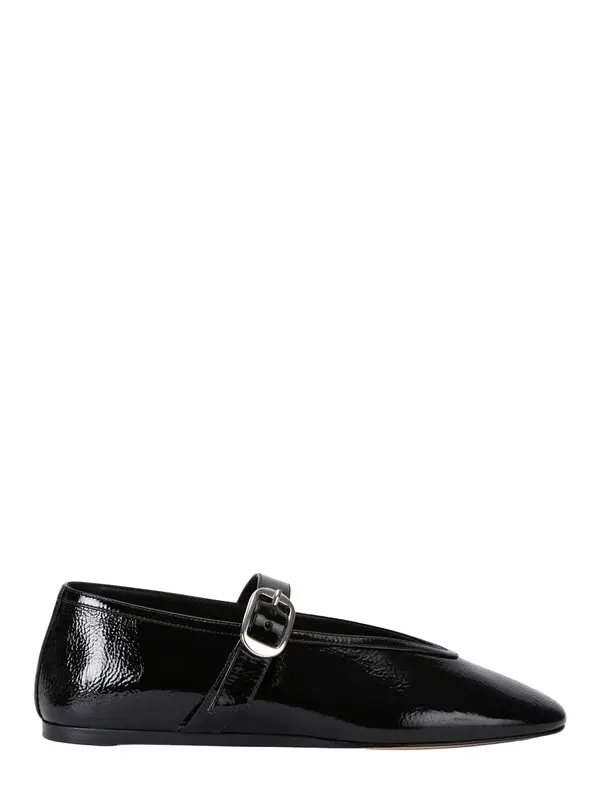 Le Monde Beryl Patent Leather Stella Flats - Black