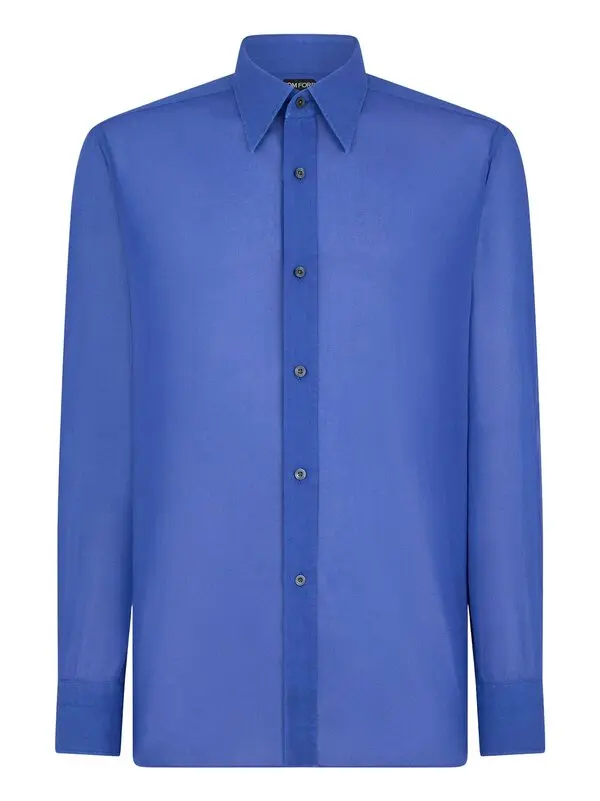 TOM FORD Cotton Voile Shirt - Blue