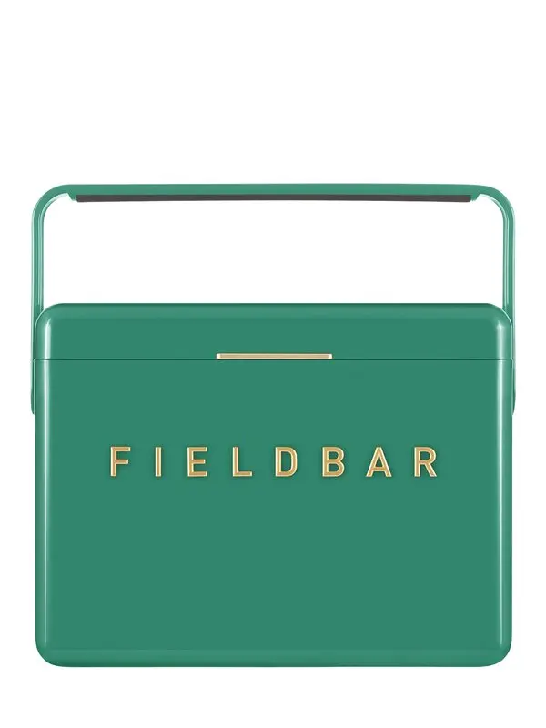 FIELDBAR Mini Bar Cooler Box With Leather Sling - Green