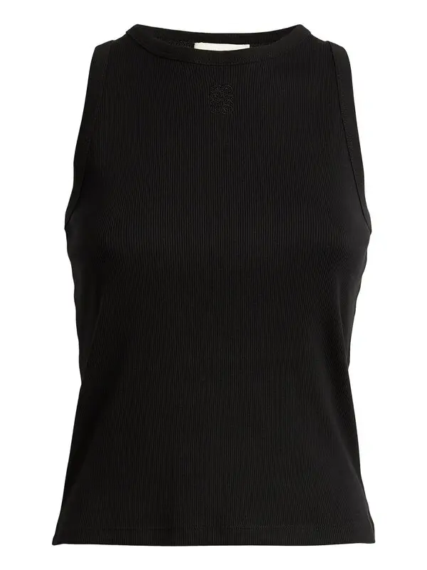 Sandro Ribbed Tank Top - Black