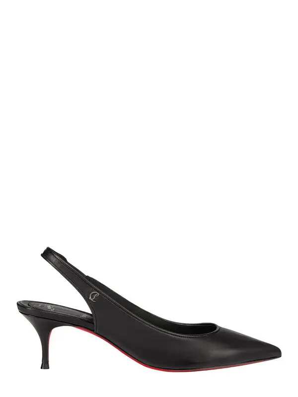 CHRISTIAN LOUBOUTIN Sporty Kate Leather Slingback Pumps - Black