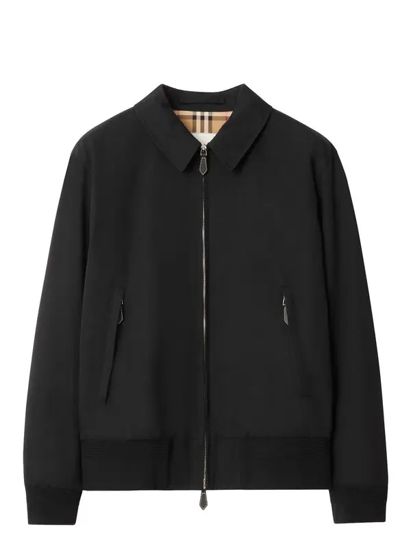 Burberry Gabardine Harrington Jacket - Black