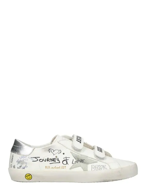 GOLDEN GOOSE Leather Old School Sneakers - White