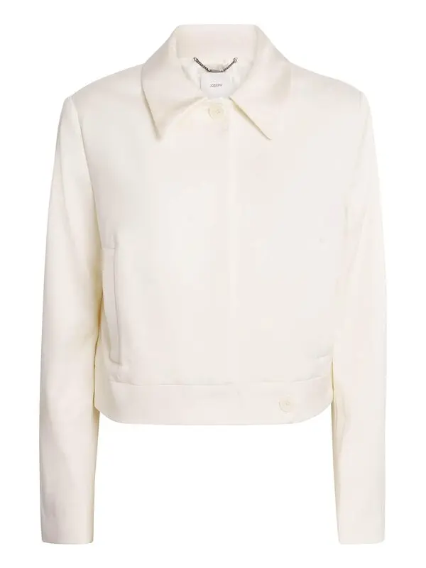 JOSEPH Crepe Abbe Tailored Jacket - White