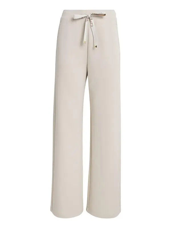 Max Mara Cotton-blend Jersey Trousers - White
