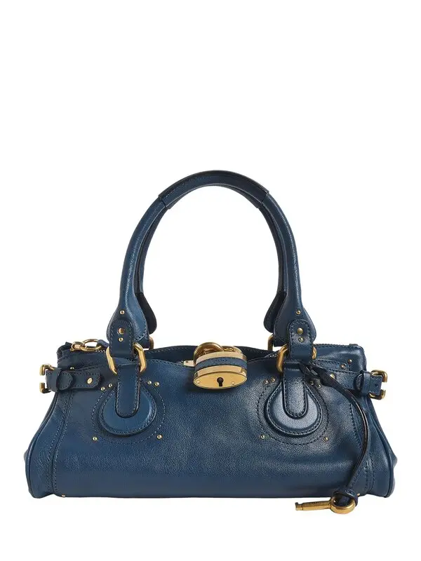 Chloé Leather Paddington Top-handle Bag - Blue