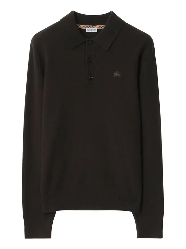 Burberry Cashmere Ekd Polo Shirt - Brown