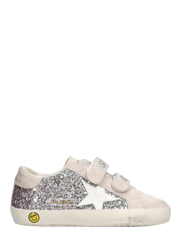 GOLDEN GOOSE Leather Old School Sneakers - Silver