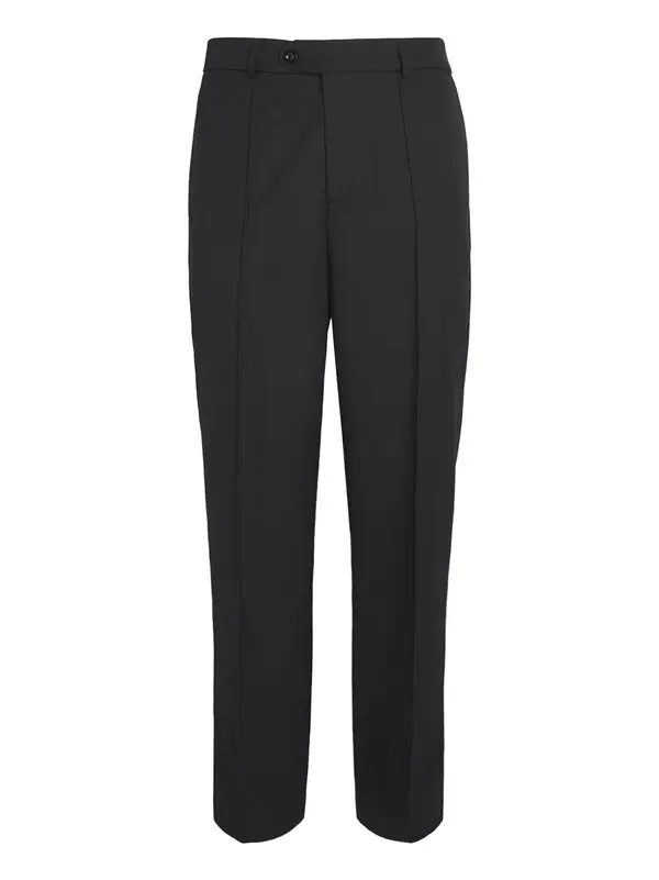 ABOUT:BLANK Wide-leg Pleated Trousers - Black