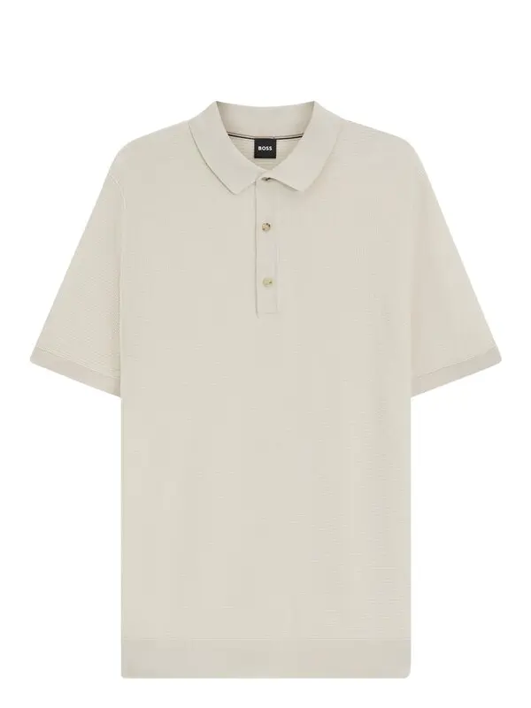 BOSS Cotton-lyocell Polo Shirt - White