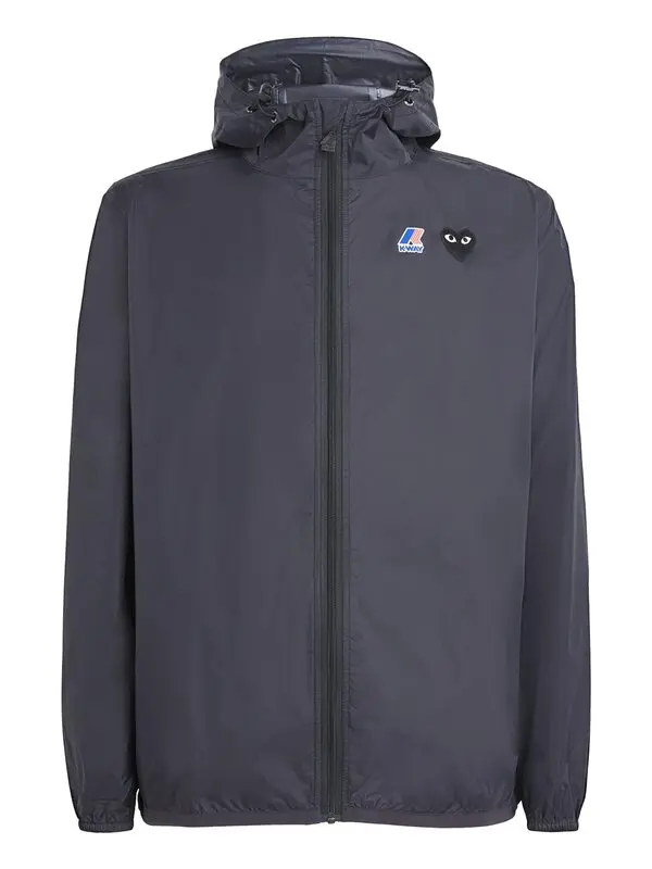 Play Comme Des Garcon X K-way Water-resistant Jacket - Black