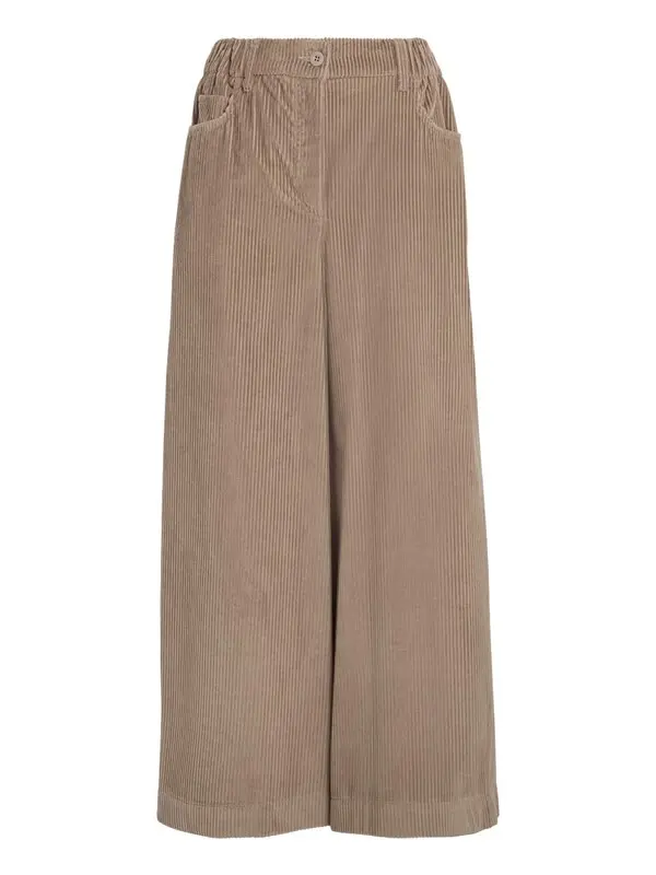 Max Mara Corduroy Wide-leg Trousers - Beige
