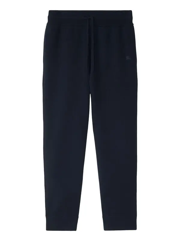 Burberry Cashmere-blend Logo Sweatpants - Navy