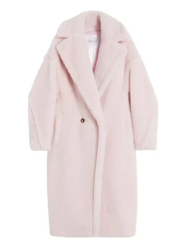 Max Mara Virgin Wool-cashmere Teddy Overcoat - Pink
