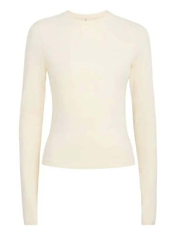 SKIMS Cotton Jersey Long-sleeve T-shirt - Ivory