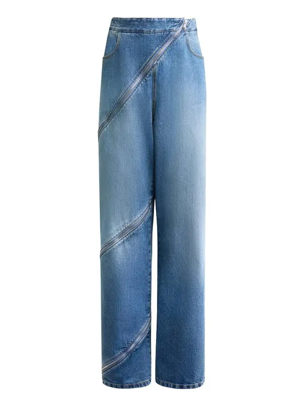 Alaïa Denim Spiral Jeans - Blue
