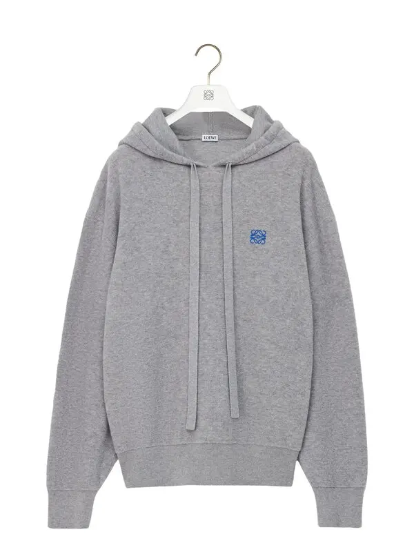 Loewe Wool Anagram Hoodie - Grey