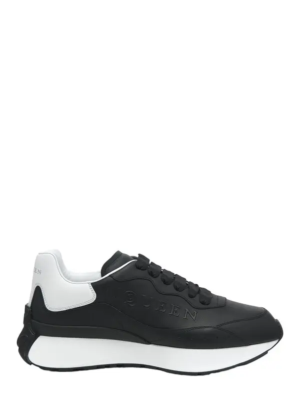 Alexander McQueen Leather Sprint Runner Sneakers - Black
