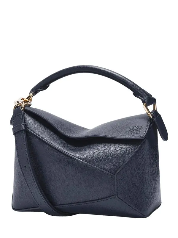 Loewe Small Puzzle Edge Top-handle Bag - Navy