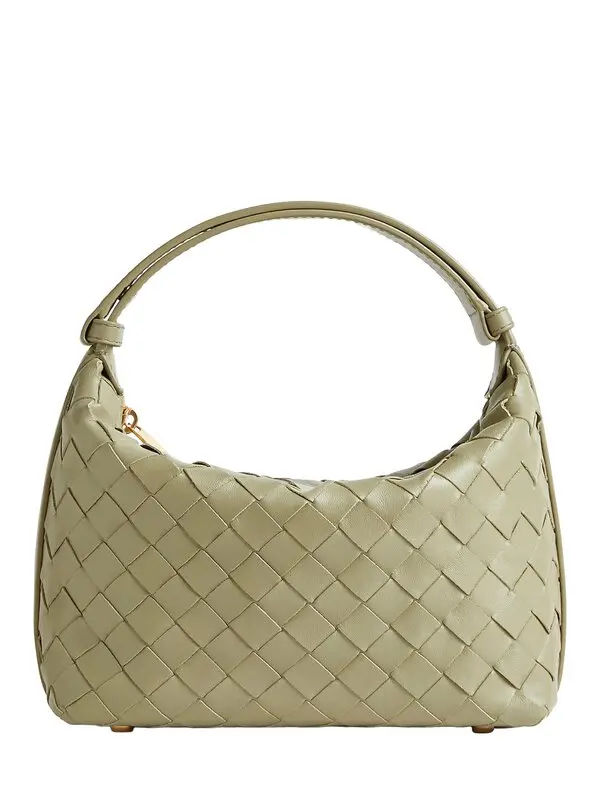 Bottega Veneta Mini Leather Wallace Top-handle Bag - Grey