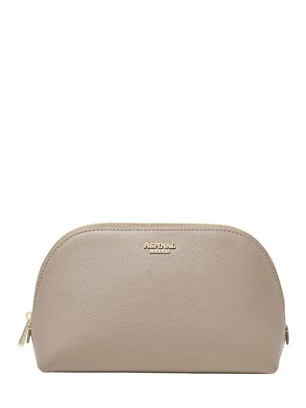 ASPINAL OF LONDON Small Leather Makeup Bag - Neutral