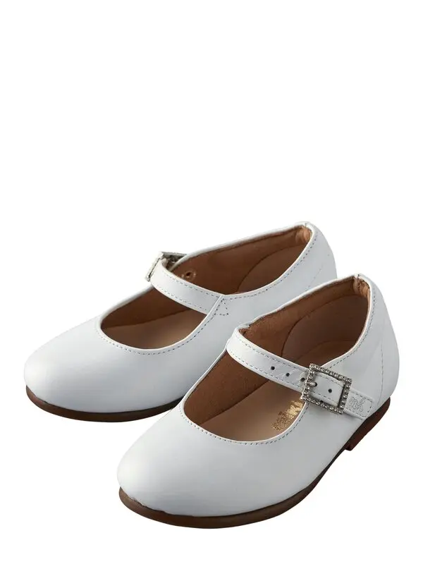 MIKI HOUSE Leather Mary Janes - White