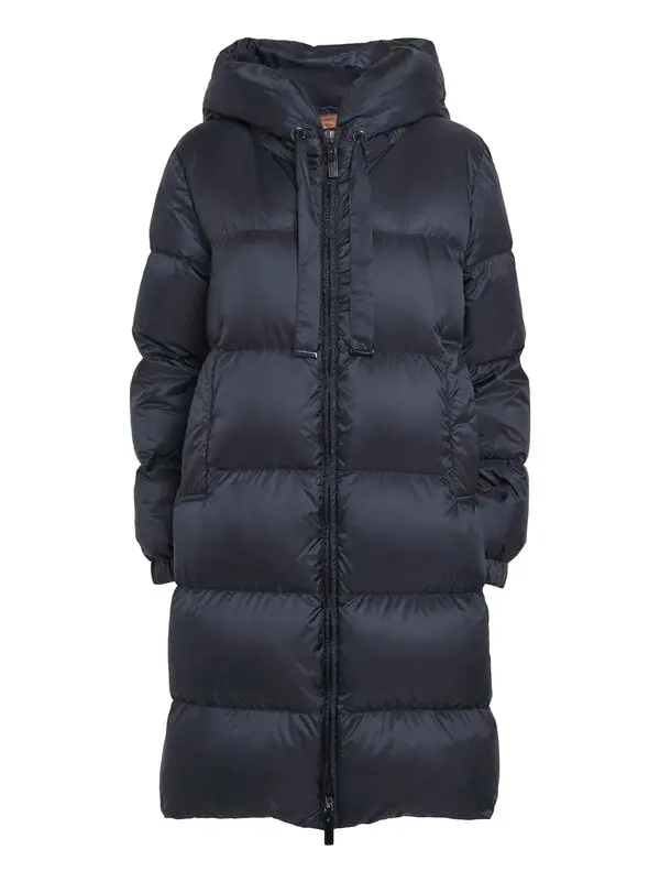 Max Mara The Cube Quilted Longline Parka - Blue